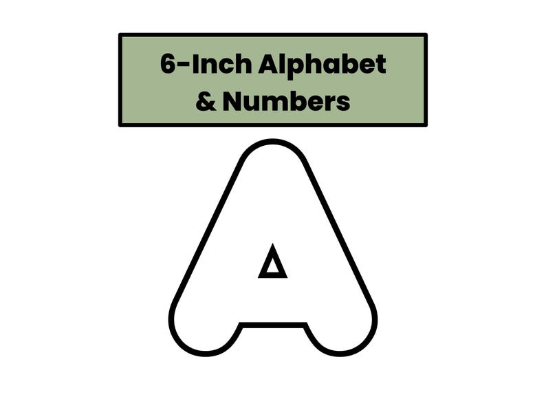 Printable (6-inch) Bubble Alphabet & Numbers Templates | Block Letters ...