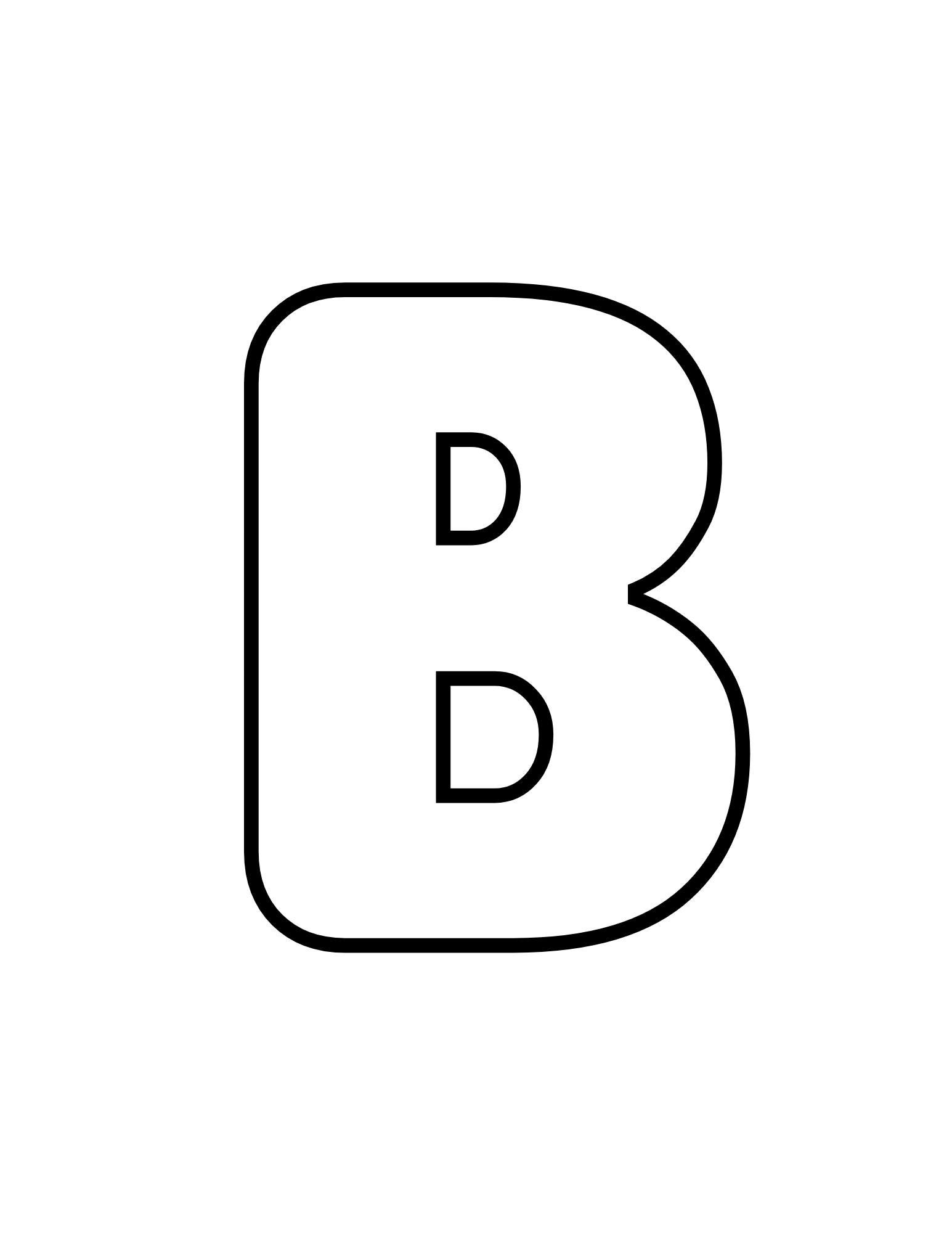 Printable Rounded Alphabet and Numbers (0-9) | Block Letter Templates ...