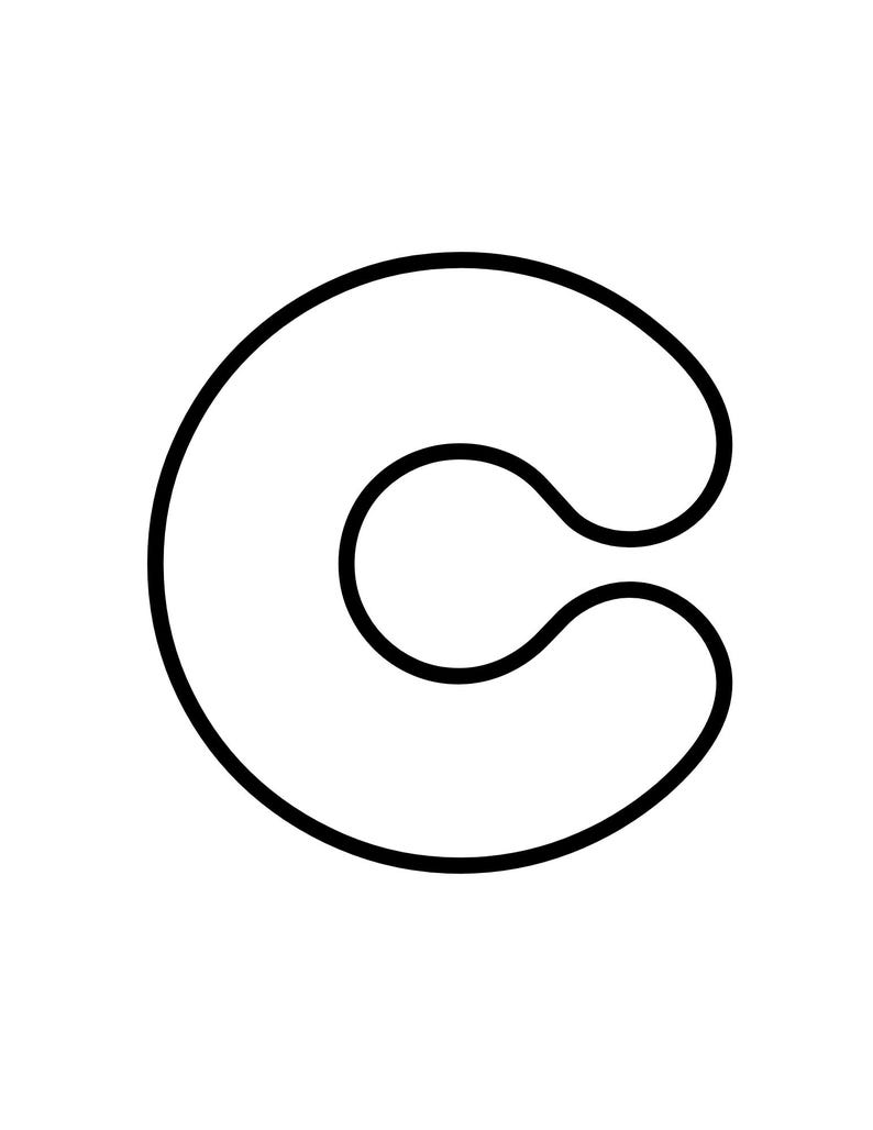 Large Bubble Alphabet and (0-9) Number Templates| 6 Inch| Block ...