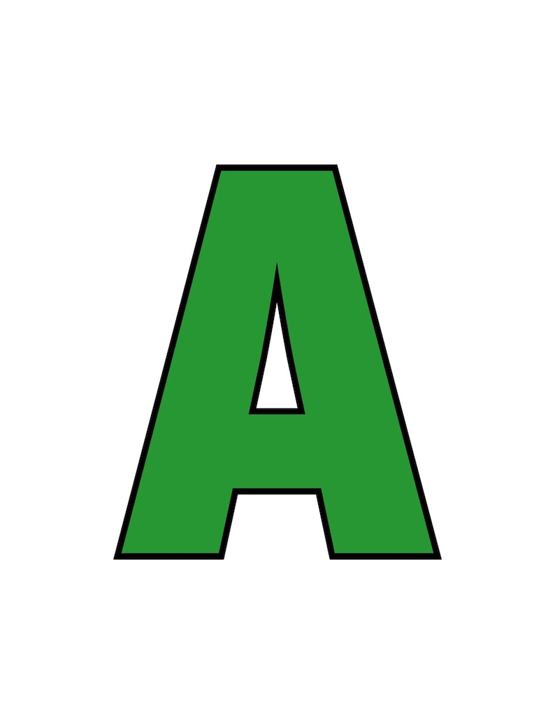Green Printable Letters| Board Letters and Numbers | Png|pdf|uppercase ...