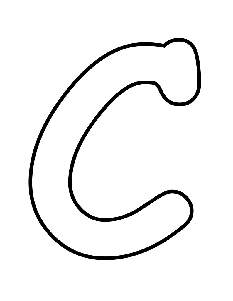 Large Bubble Alphabet and Number Template| Upper and Lower Case ...