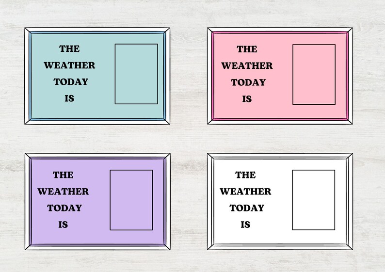 Kids Weather Printable Flashcard in English Kids Digital Learning Cards ...