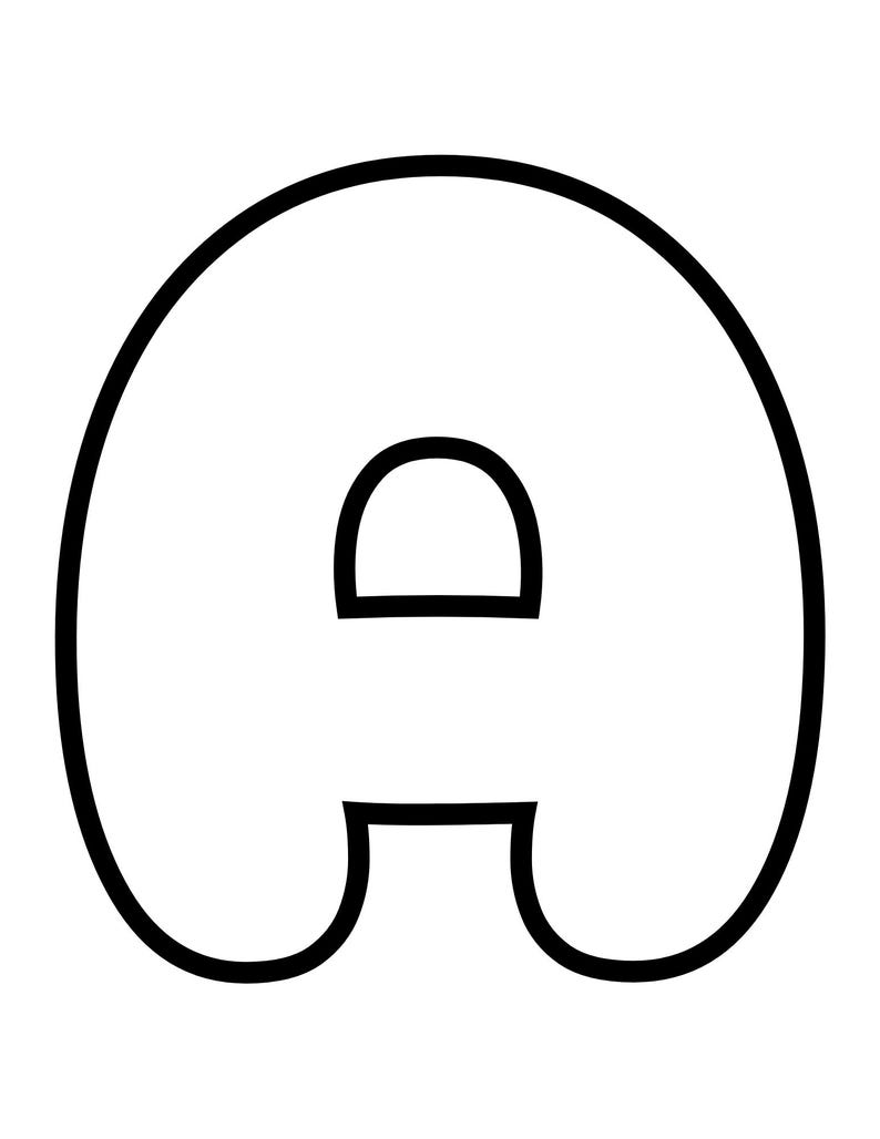 Bubble Alphabet & Number Templates | Classroom Printable (PDF Download ...