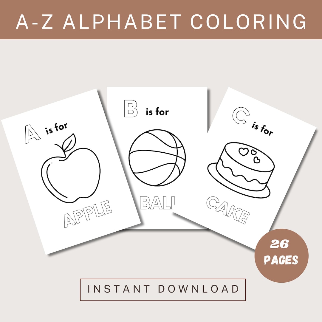 Alphabet Coloring Book | ABC Printable Activity (digital Download ...