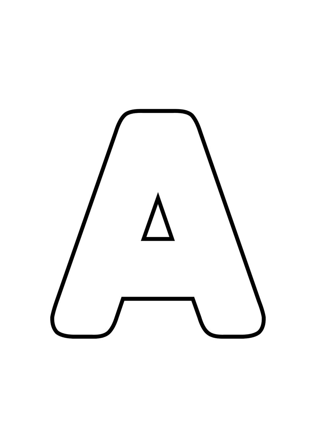 Printable Rounded Alphabet and Numbers (0-9) | Block Letter Templates ...