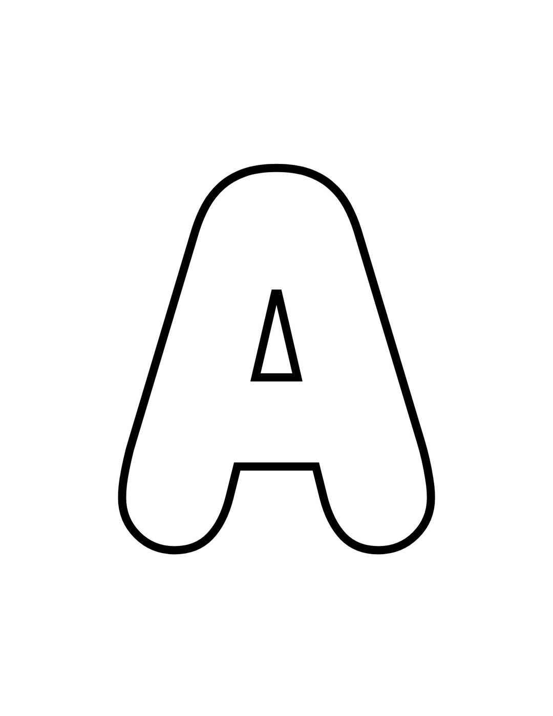 Printable Rounded Alphabet Letters and Numbers 0-9| 21 Cm | Printable ...