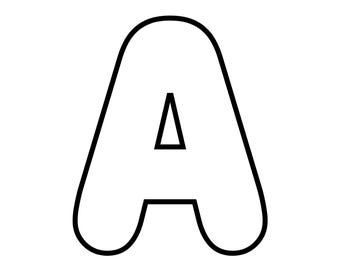 Printable Rounded Alphabet Letters and Numbers (0-9)| 21 Cm | Printable ...