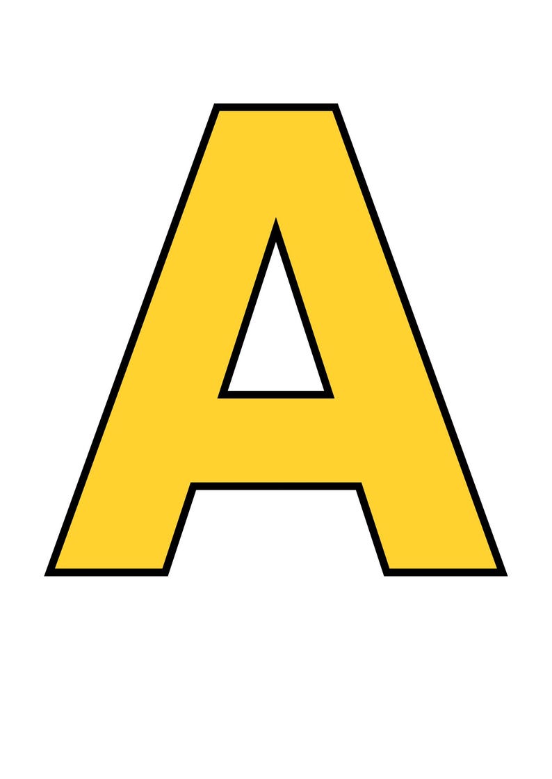 Large Printable Letters |10 Inch Color Png & PDF | ABC Capital Alphabet ...