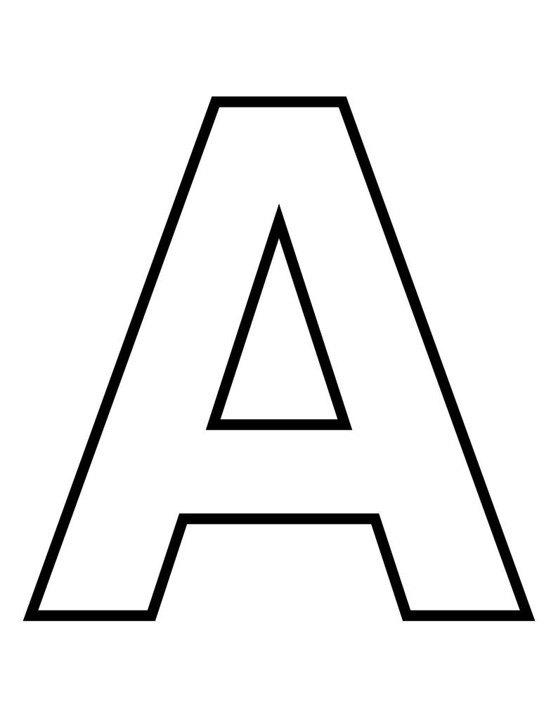 Large Printable ABC Uppercase Capital Letters Numbers 0-9| Alphabet ...