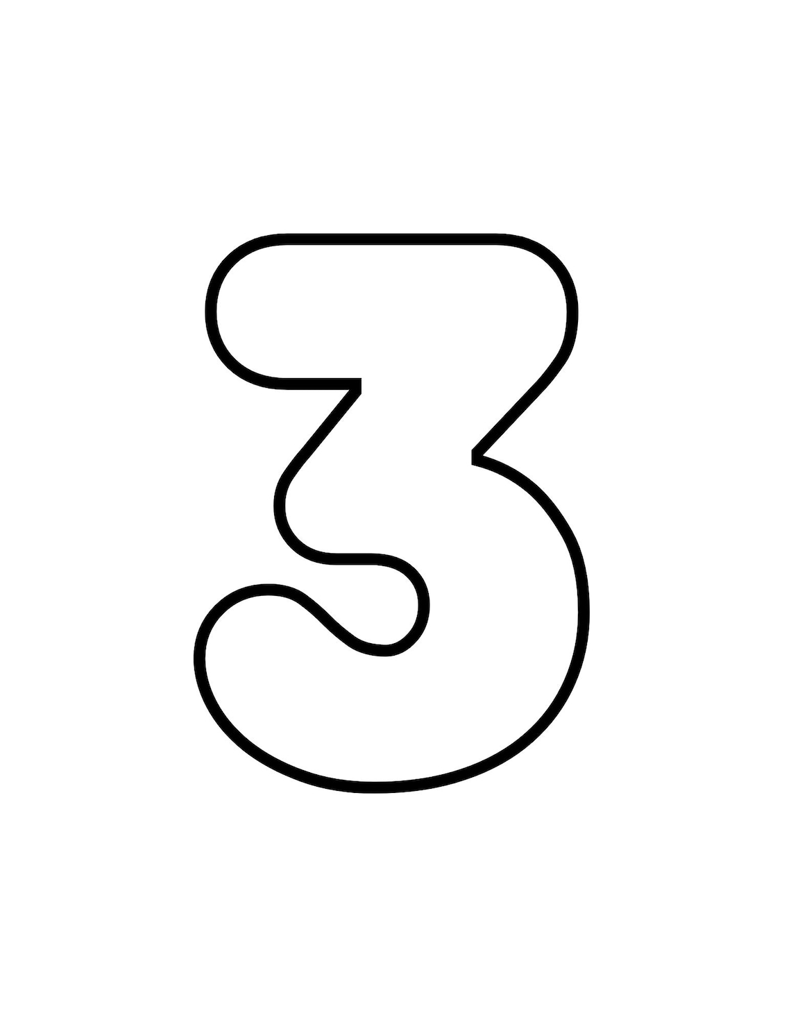 Printable Rounded Alphabet and Numbers (0-9) | Block Letter Templates ...