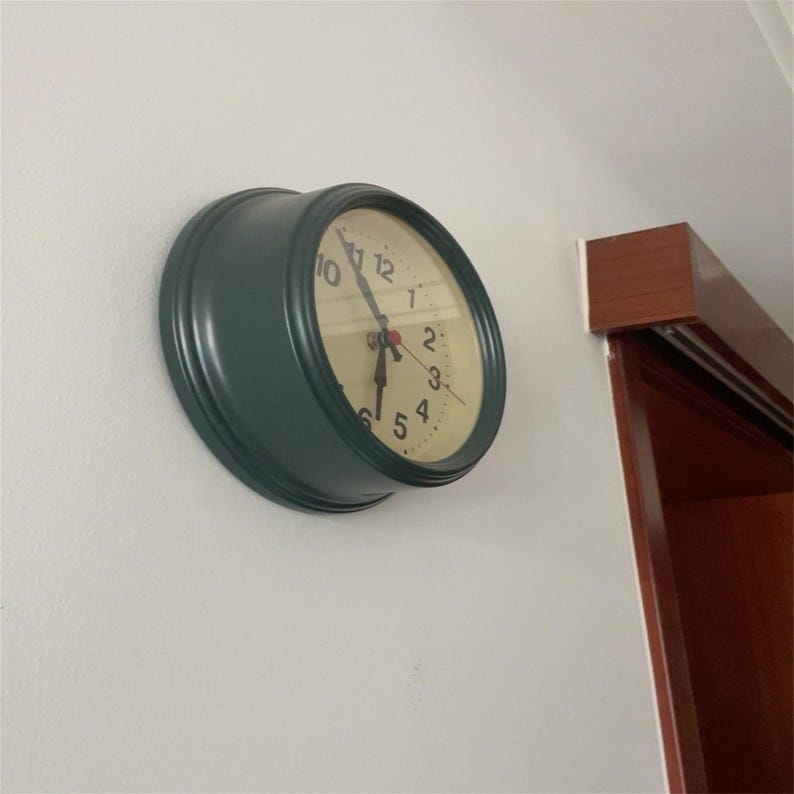 Vintage Green Wall Clock - Retro Home Decor Antique Green Clock ...