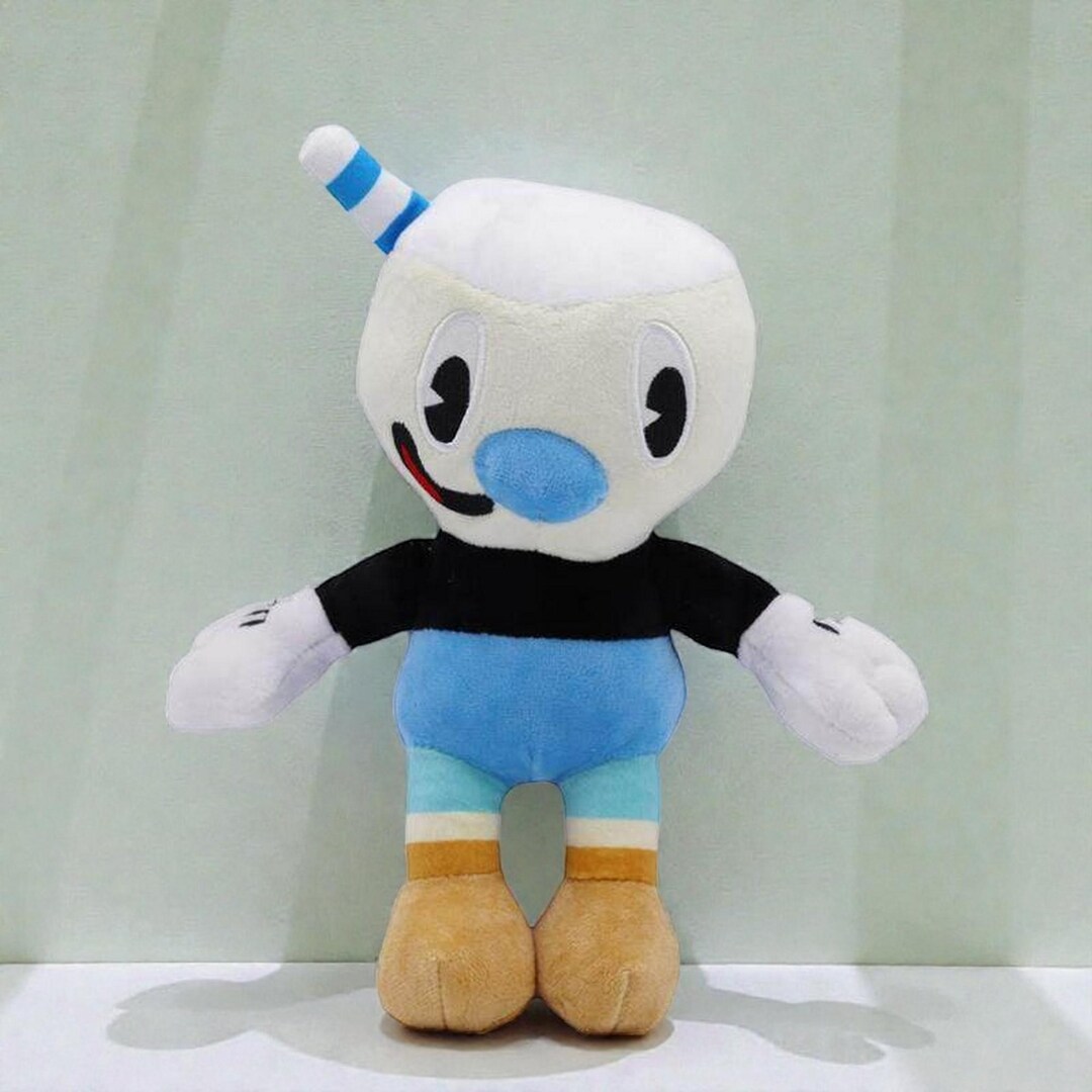 Cuphead Mugman Plush Toy, Cartoon Game Plush Doll, Kids Stuffed Animal ...