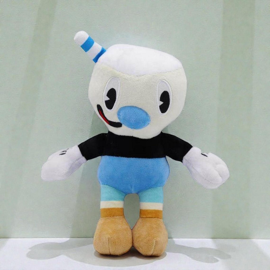 Cuphead Mugman Plush Toy, Cartoon Game Plush Doll, Kids Stuffed Animal ...