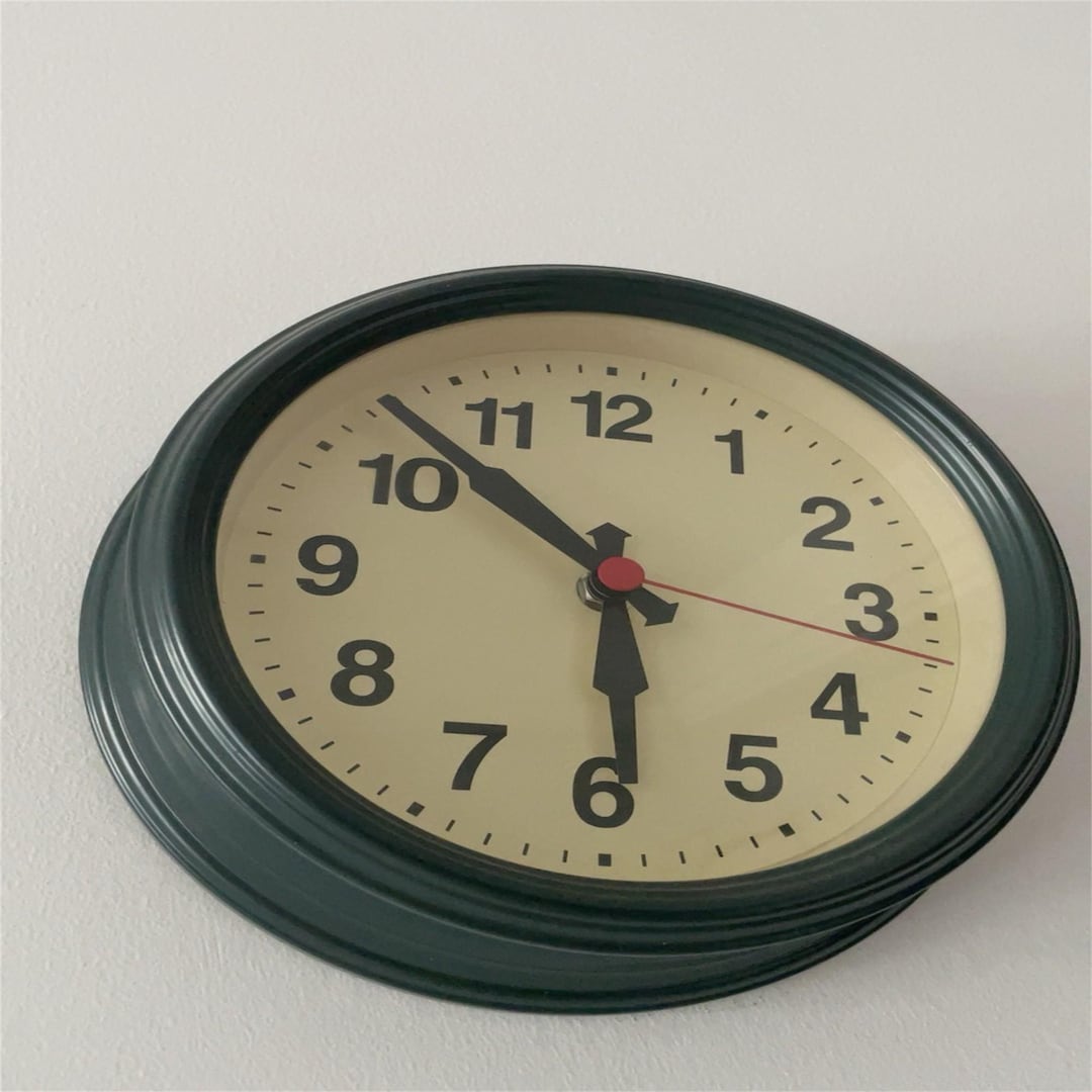 Vintage Green Wall Clock - Retro Home Decor Antique Green Clock ...