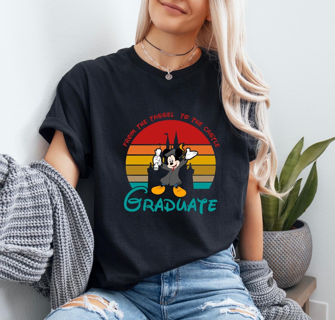 Disney Graduate Shirt, Custom Graduation Shirt, Grad From the Tassel to the Castle Shirt, Disney ...