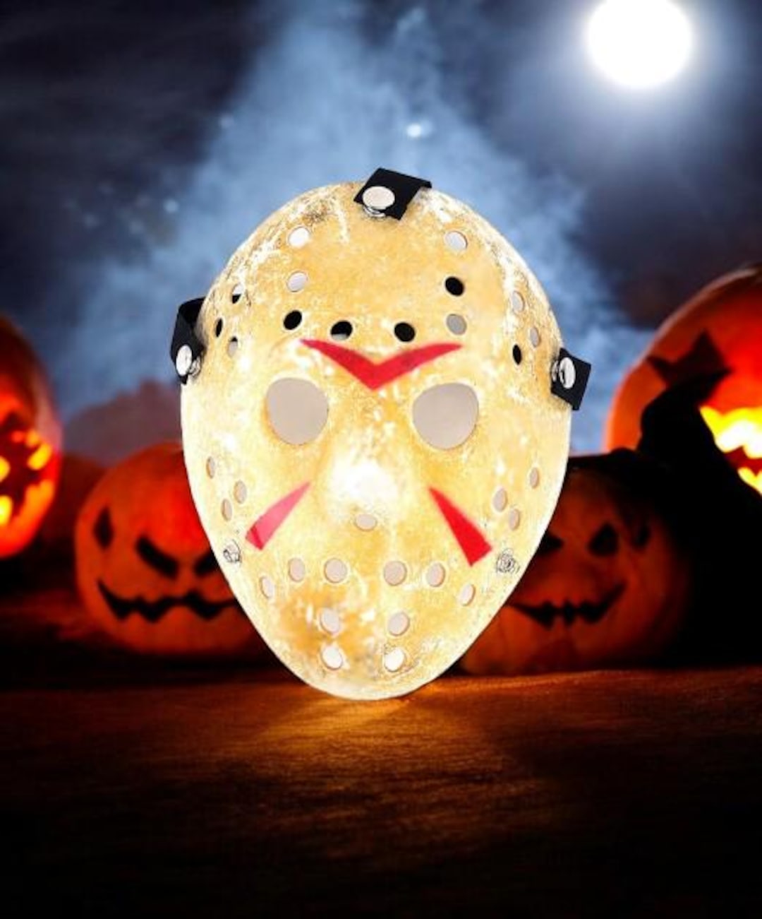 Classic Horror Hockey Mask for Cosplay Durable Scary Killer Costume ...