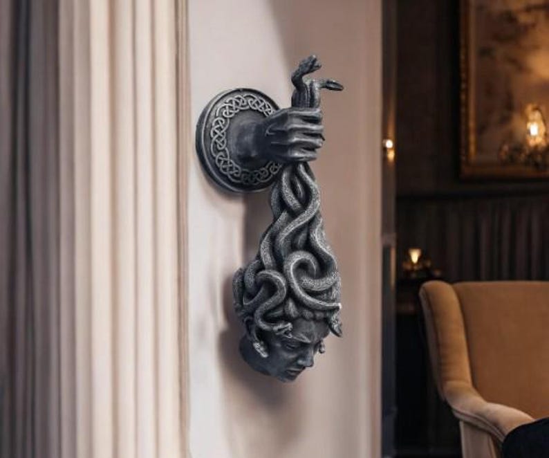 Cursed Gorgon Sisters Gothic Gargoyle Medusa Wall Accent Unique Greek Mythology Decor - Etsy