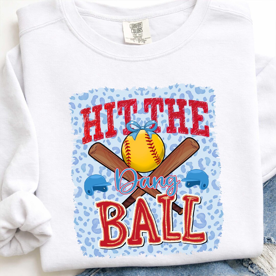 Hit the Dang Ball Png, Leopard Glitter Softball Png, Home Run Png ...