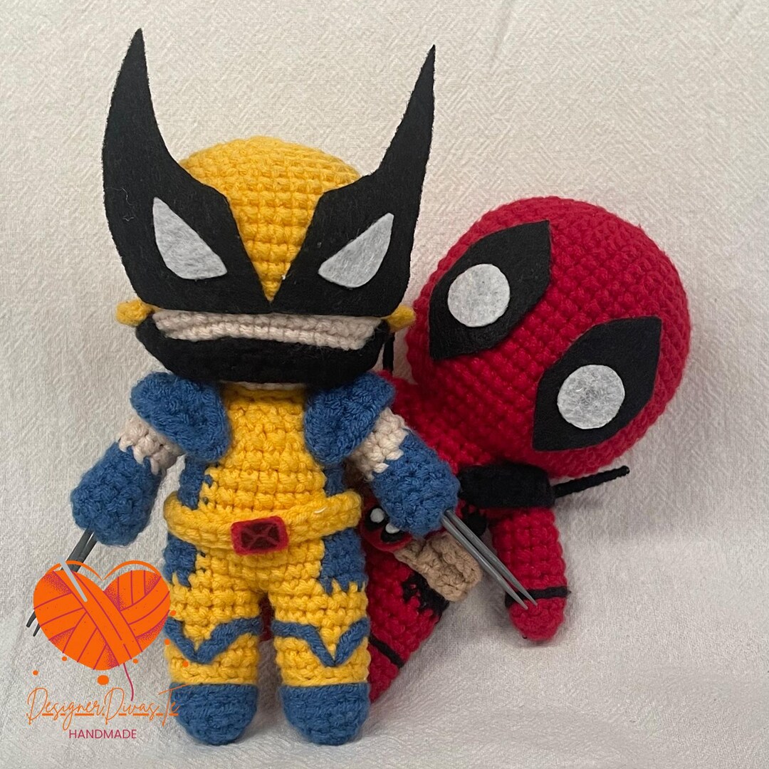 Deadpool X Wolverine Crochet, Amigurumi Wolverine , Movie Crochet, Toy ...