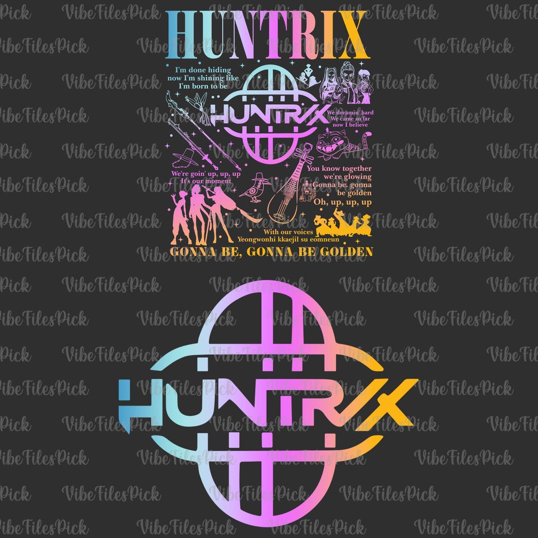 Huntrix Kpop Demon Hunters Logo Png Bundle, Kpop Demon Hunters Png ...
