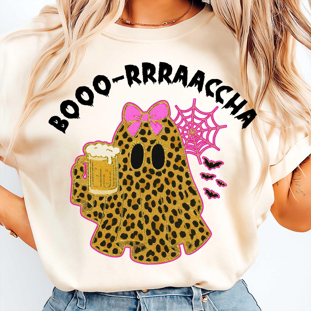 Boo Rracha Png, Preppy Ghost Boo Png, Drunk Ghost Png, Leopard Ghost ...