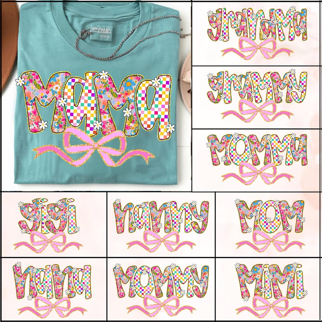 Floral Mama Png, Preppy Mama Png, Retro Mama Png, Mom Png, Gift for ...