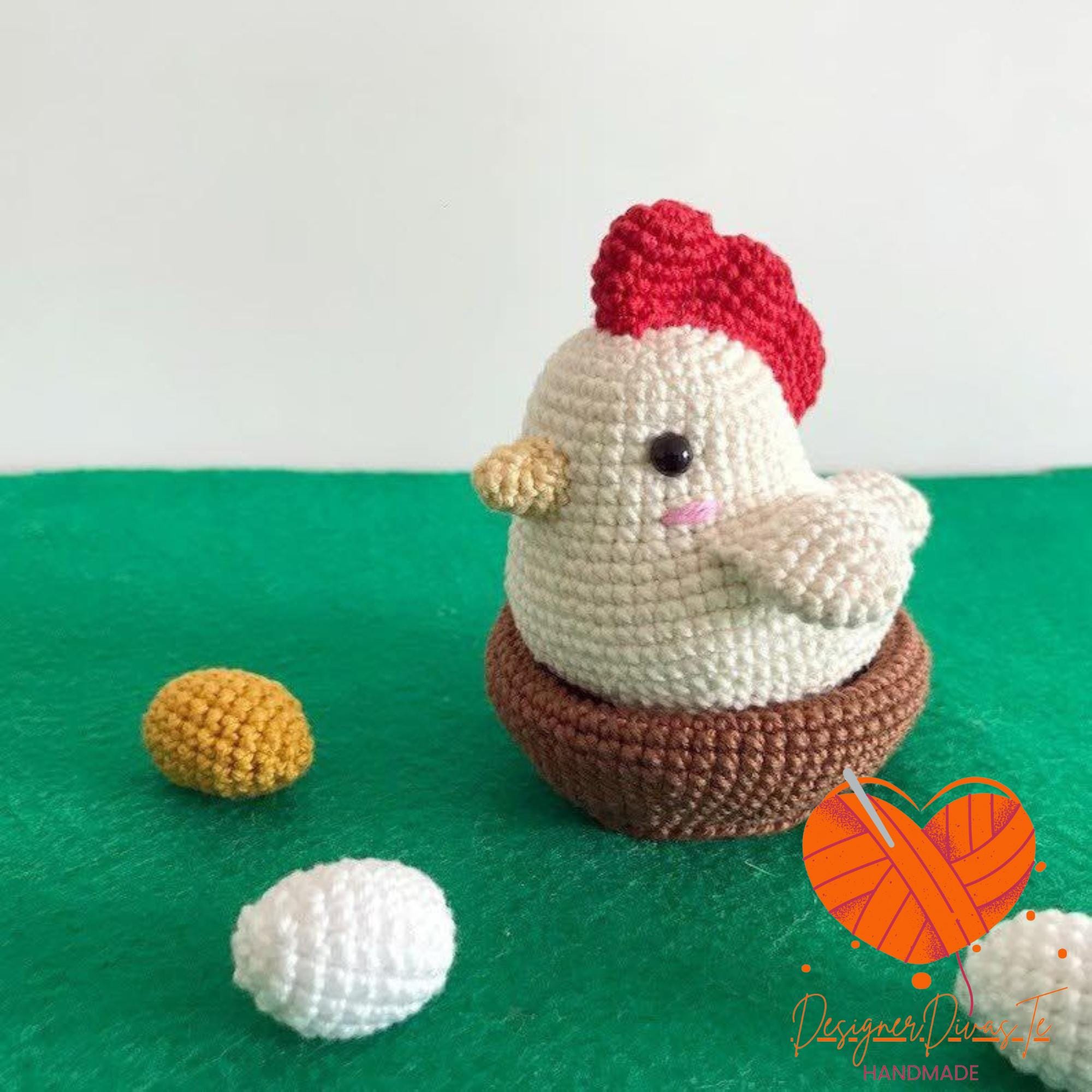 Chicken Crochet Toy Pattern PDF, Stuffed Plush Easy Cute Chicken ...