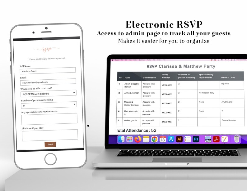 Digital Blush Pink Rose Princess Quinceañera Web Invitation, Pink ...