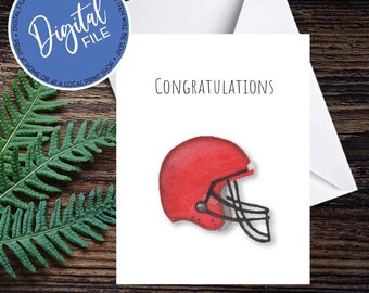 Printable Football Card - Etsy