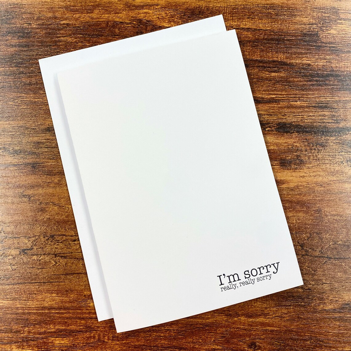 Im Sorry. Really Really Sorry Simple Apology Card & - Etsy