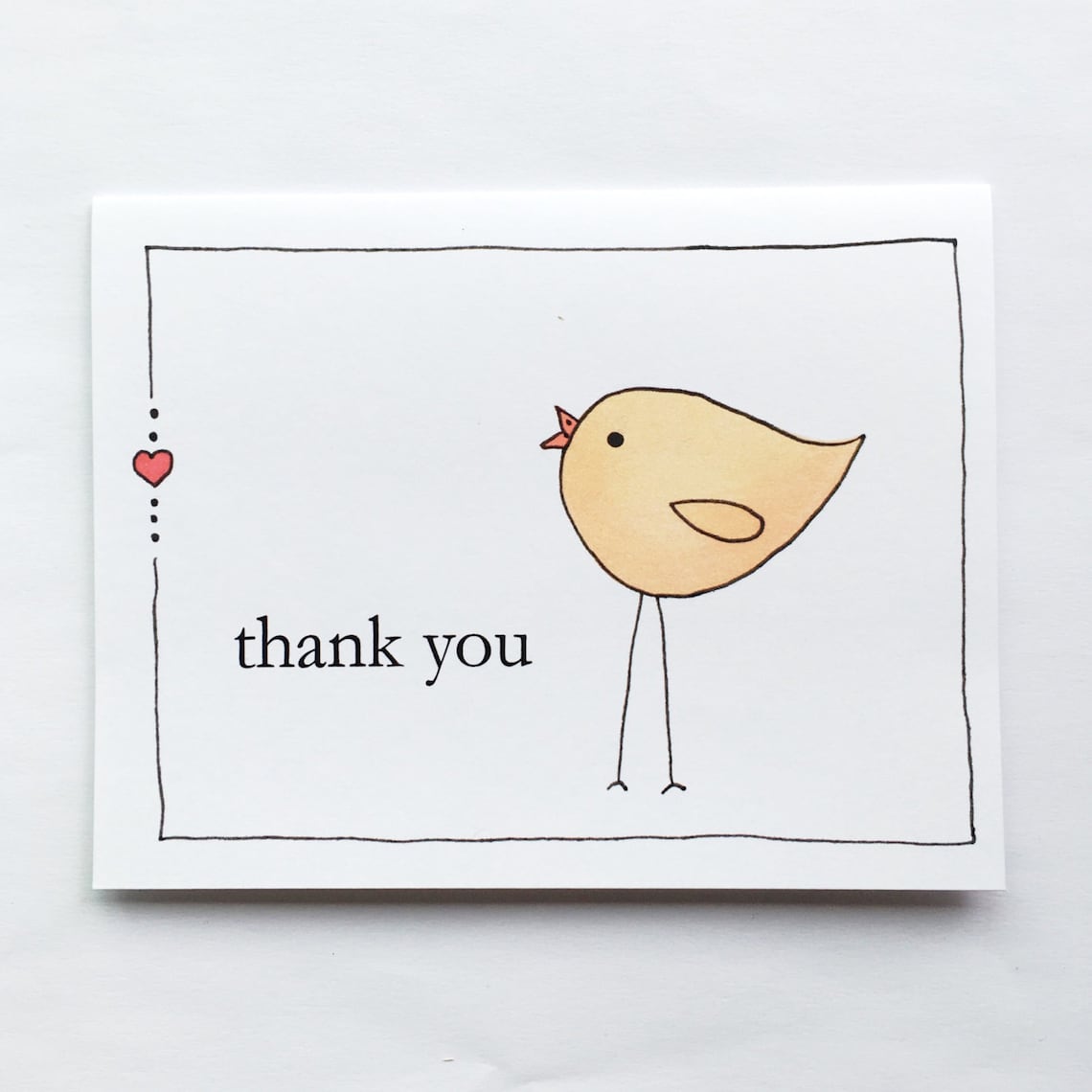 Thank You Bird Card | Etsy