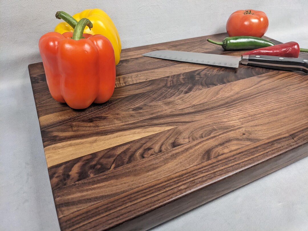 Walnut Edge Strip Butcher Block Cutting Board With Food Grade Mineral ...