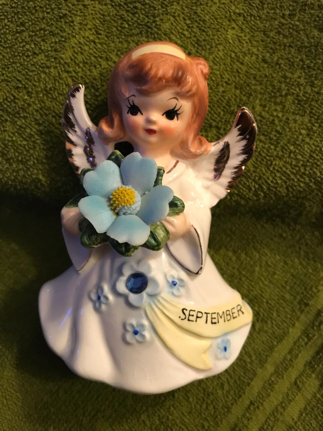 Vintage--1950’s—lefton—6224–birth Month Angel—september Birthday ...