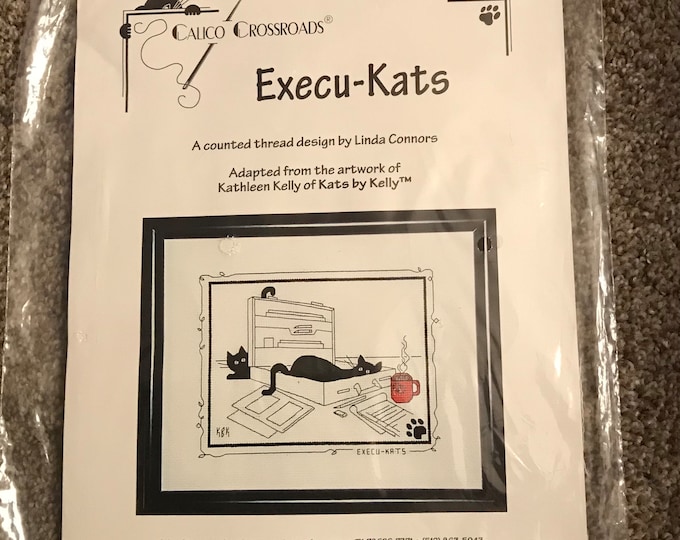 Calico Crossroads Counted Cross Stitch Kit Hats N Kats Unused Unopened ...