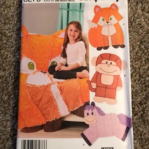 Simplicity-sewing Pattern—rag Quilts—fox—monkey—horse—uncut—factory ...