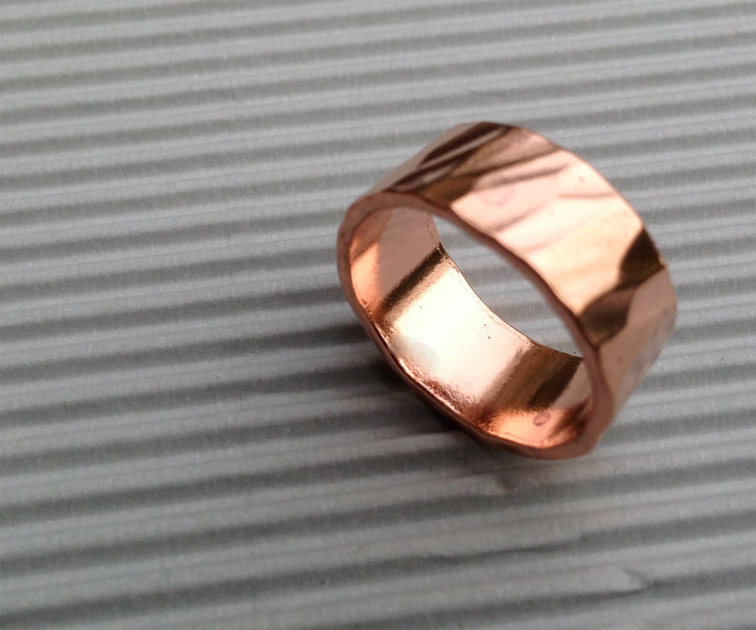 Solid Copper Ring Wide Band | Etsy