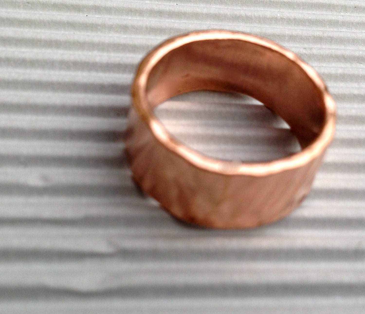 Solid Copper Ring Wide Band | Etsy