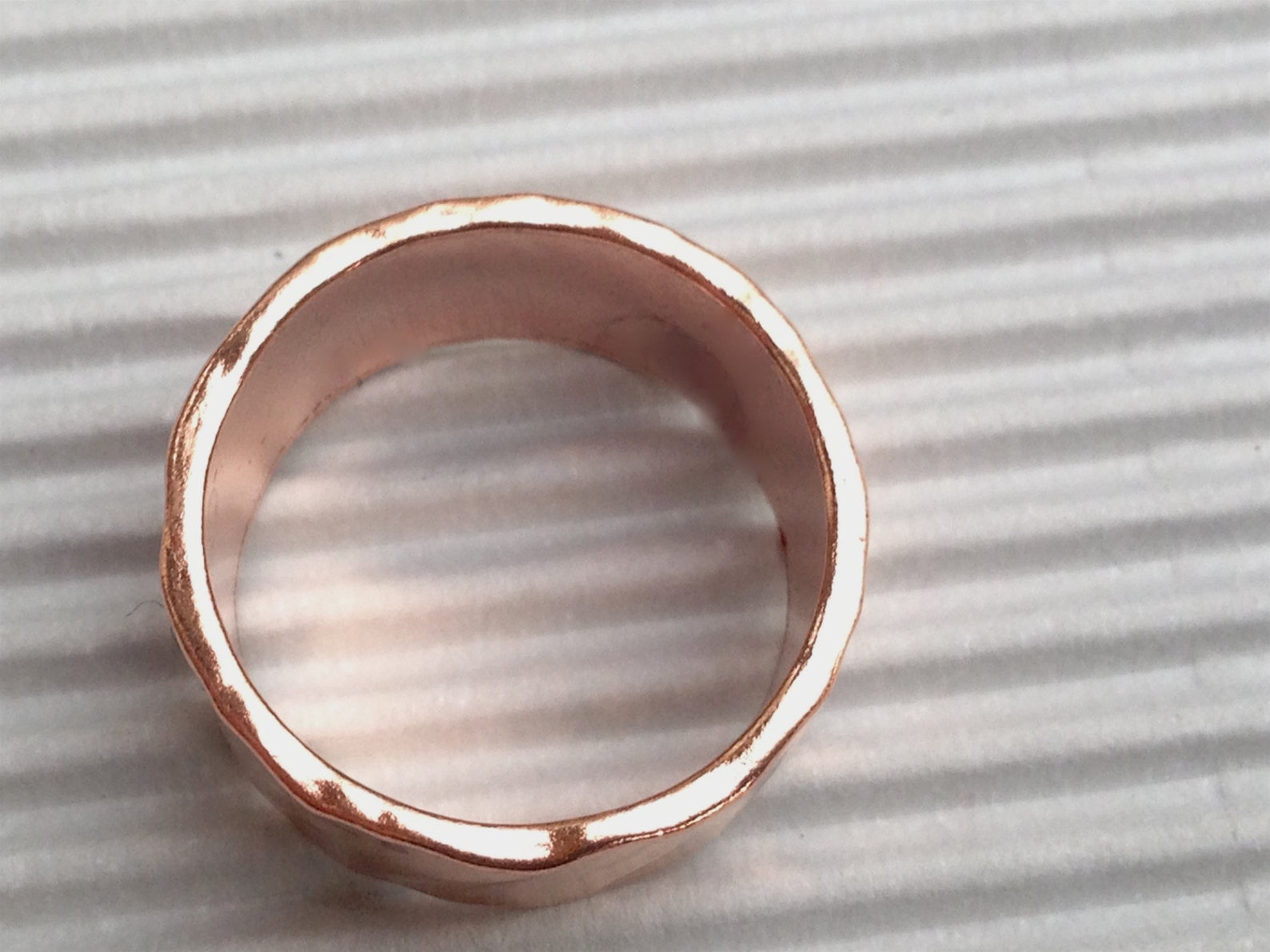 Solid Copper Ring Wide Band | Etsy