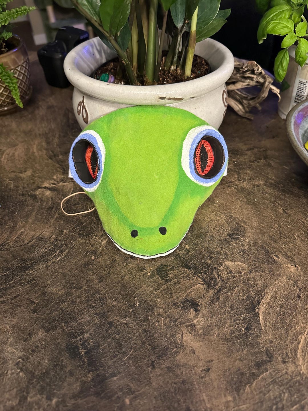 RARE Handmade Green Tree Frog Mask. Made With Care and Love. Free ...