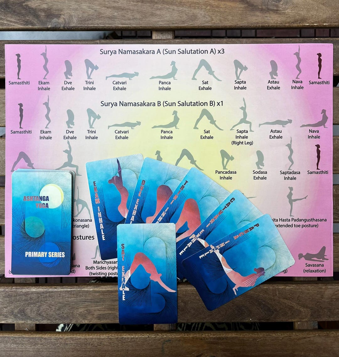 Ashtanga Yoga Primary Series Pose Cards + A3 Poster - Etsy