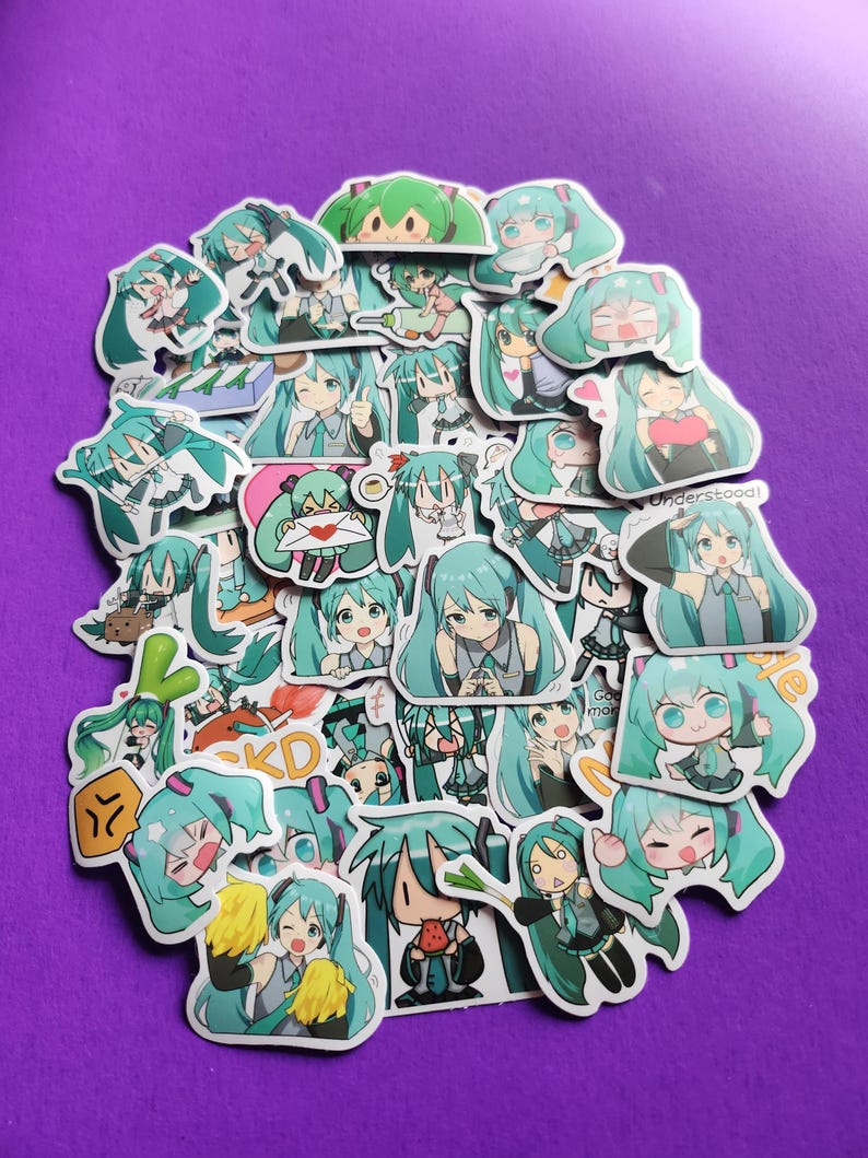 Hatsune Miku Vocaloid Chibi Stickers Mystery Bundle Set for Notebook ...