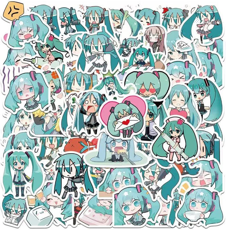 Hatsune Miku Vocaloid Chibi Stickers Mystery Bundle Set for Notebook ...