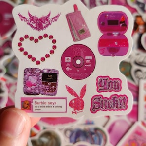 Y2K 2000's Baby Girly Waterproof Aesthetic Stickers for Laptop, Journal ...
