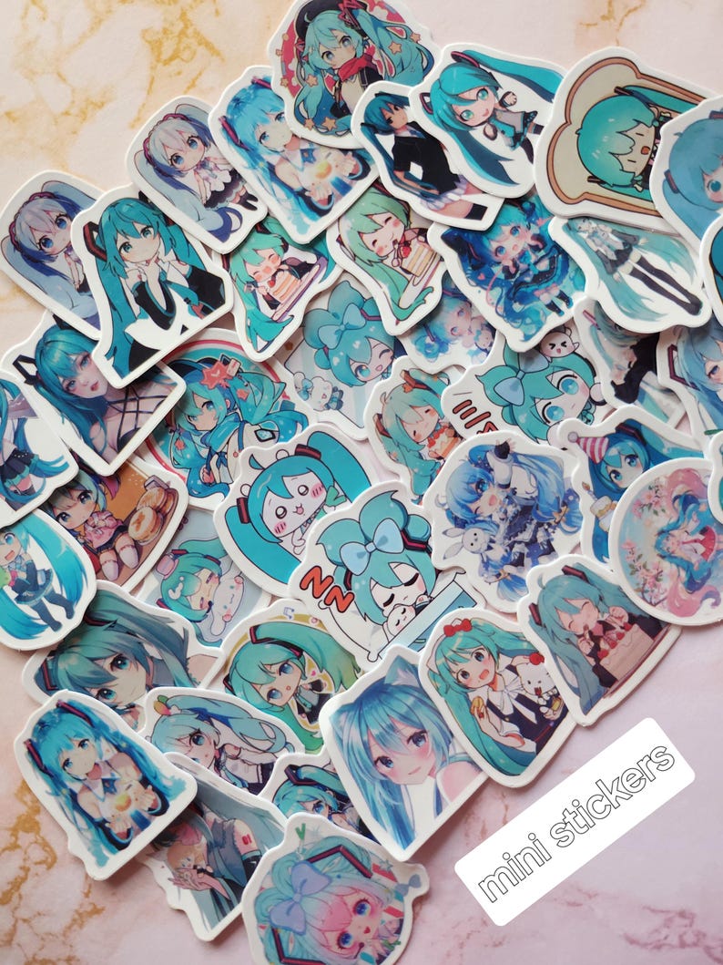 Hatsune Miku Vocaloid Chibi Stickers Mystery Bundle Set for Notebook ...