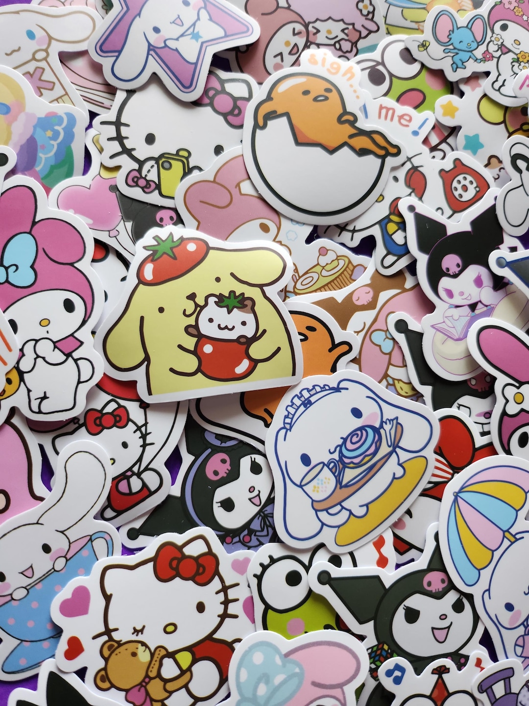 Cute Sanrio Hello Kitty Stickers Lot for Journals, Scrapbooking, Water ...