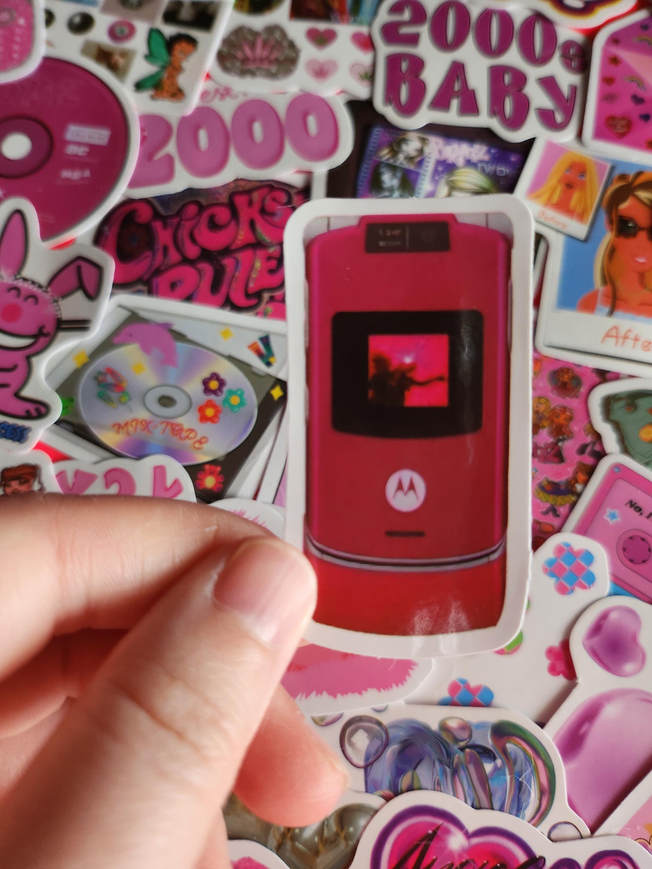 Y2K 2000's Baby Girly Waterproof Aesthetic Stickers for Laptop, Journal ...