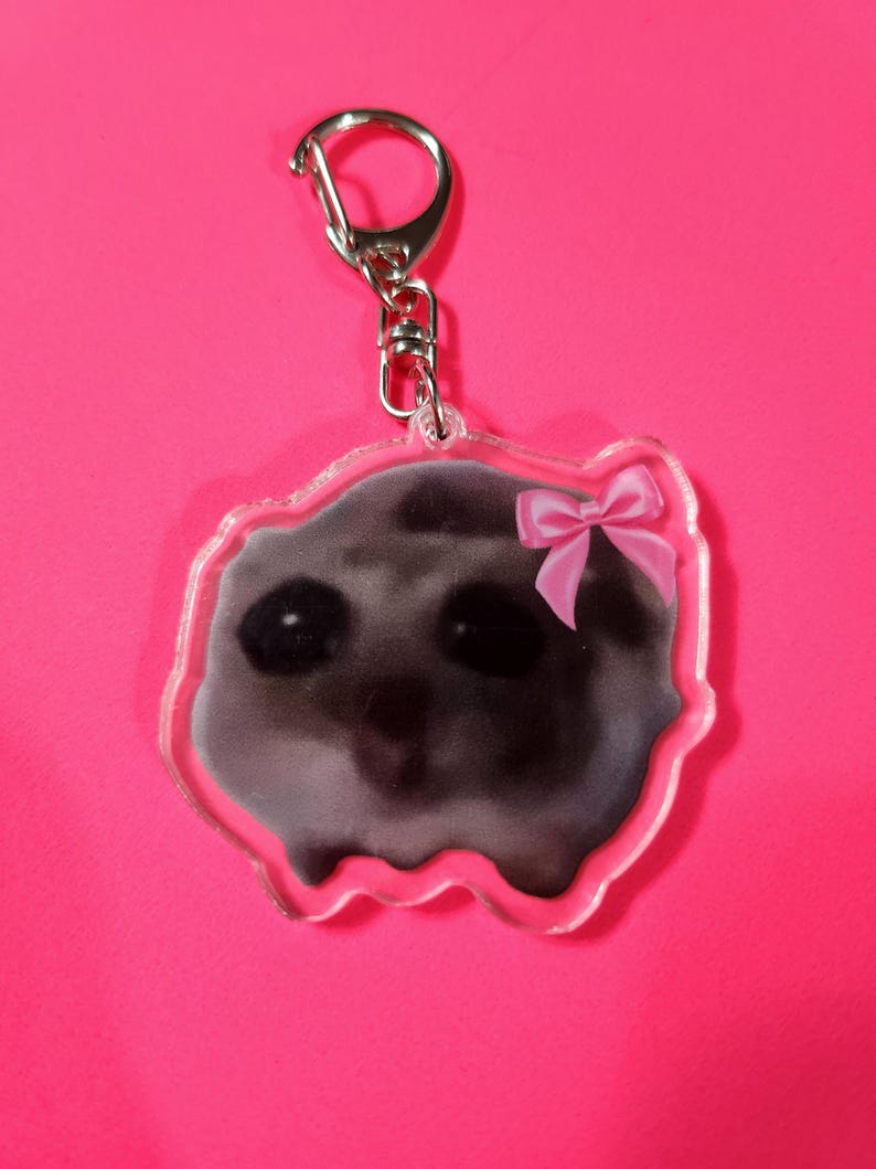 Sad Hamster Coquette Cute Meme Aesthetic Keychain Girly Keyring ...