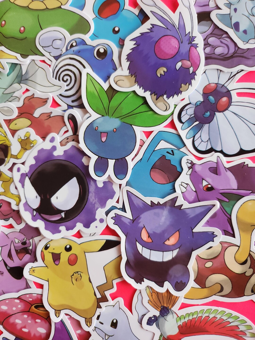 50 Pokemon Anime Stickers for Lunchbox, Water Bottle, Laptop, Journal ...
