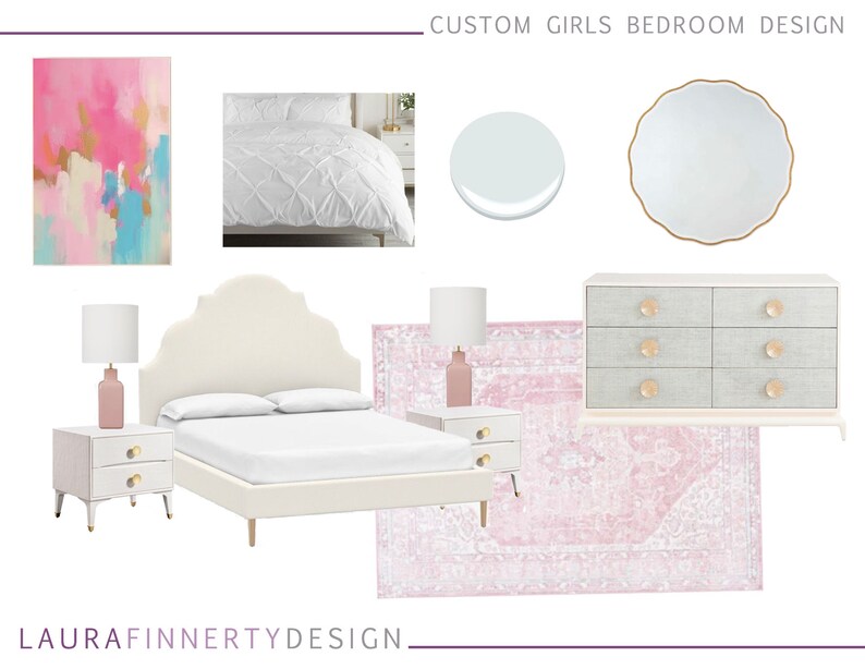 Custom Girls Room Interior Design Board - Etsy