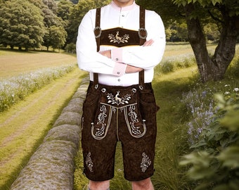 Authentic Suede Bavarian Lederhosen Porche Oktoberfest Costume ...